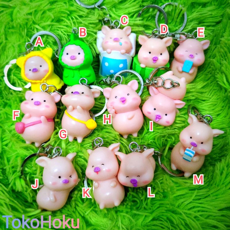 Jual Gantungan Kunci Pig Babi Lucu Miniatur Hiasan Keychain | Shopee ...