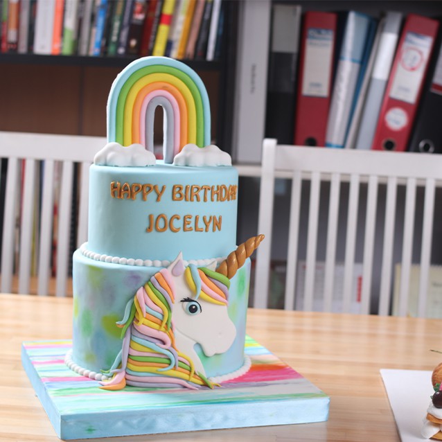 Jual Kue Ulang Tahun / Birthday Cake Unicorn 2 susun / MHN BACA ...