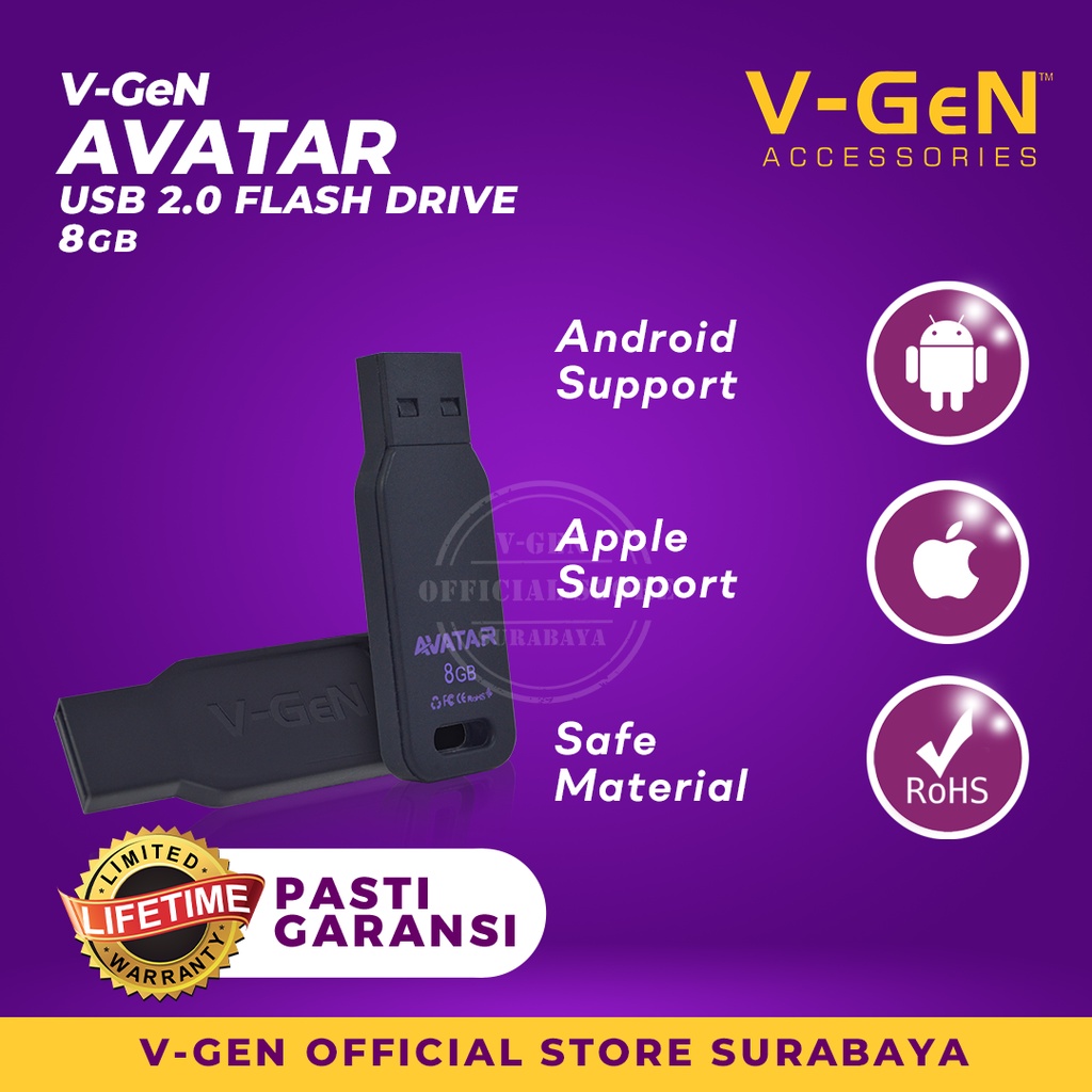 Jual USB Flashdisk V-GeN 8GB AVATAR USB2.0 VGEN | Shopee Indonesia