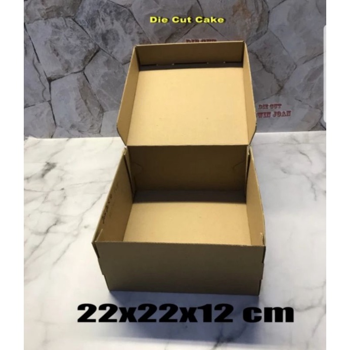 Jual Kardus Box uk. 22x22x12 cm Die Cut CAKE DC | Shopee Indonesia