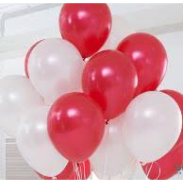 Jual Balon merah putih / balon latex metalic | Shopee Indonesia