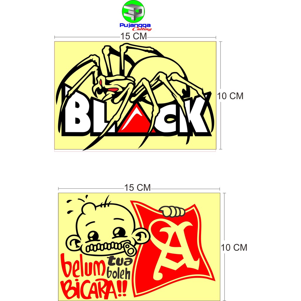 Jual CUTTNG STIKER ( DESIGN SIAP CETAK 1 HARI JADI ) CUSTOM WARNA ...