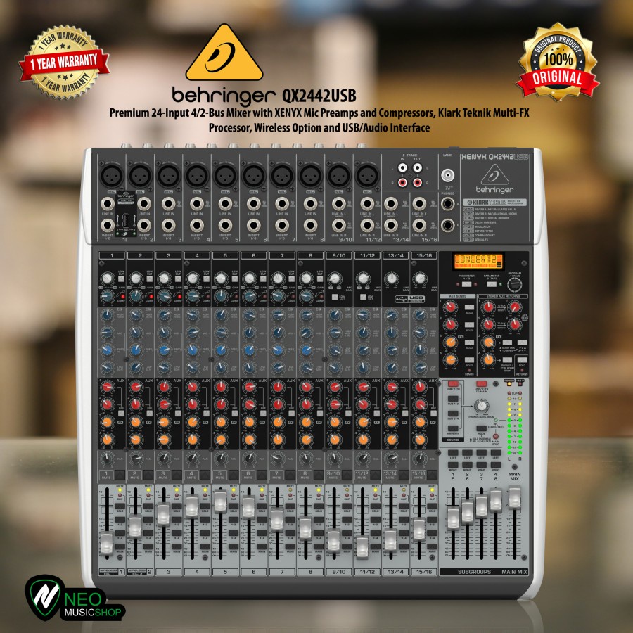 Jual Behringer QX2442USB 24-Input 4/2-Bus Mixer with USB/Audio ...