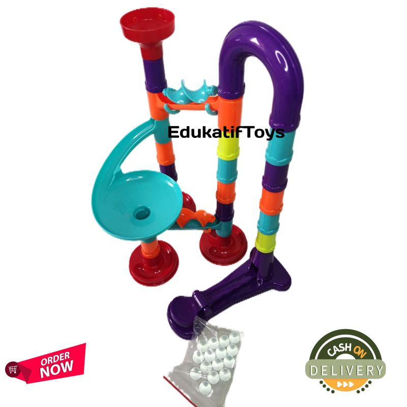 Jual Mainan Anak Edukatif Marble Run Pipeline toys Set 45pcs | Shopee ...