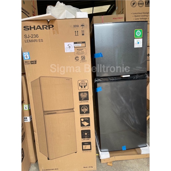 Jual Kulkas SHARP 2 pintu SJ-236 MN / MG Glass Glossy Lemari Es bebas ...