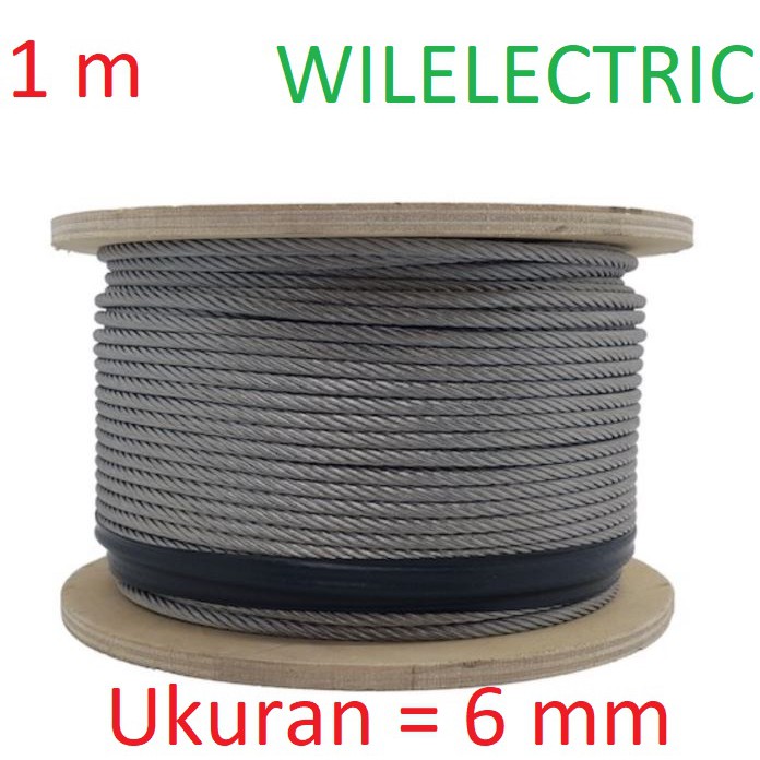 Jual Kawat seling galvanis 6 mm 6mm / Kabel Seling / Steel Wire Rope ...