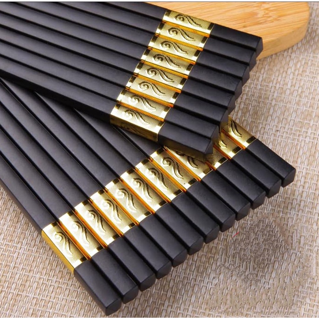 Jual Sumpit Makan - Chopsticks Hitam Berkualitas Set (1 Set isi 10 ...