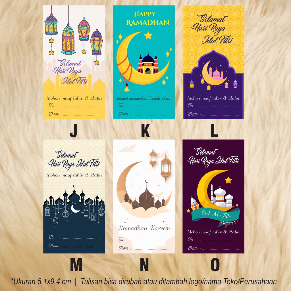 Jual Label Stiker Ucapan/label hadiah/Parcel Hari Raya Idul Fitri Vol.2 ...