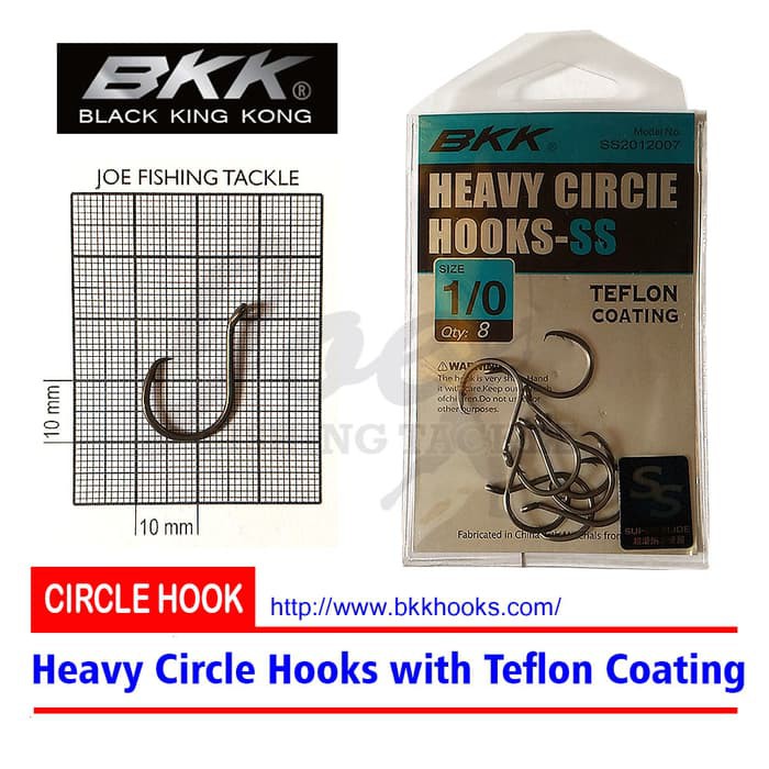 Jual Bkk Heavy Circle Hooks 1/0 - Teflon Coating - Mata Kail Isi 8 Pcs ...