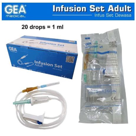 Jual Infuset Dewasa GEA / Infus Set GEA / Infusion Set Dewasa GEA ...