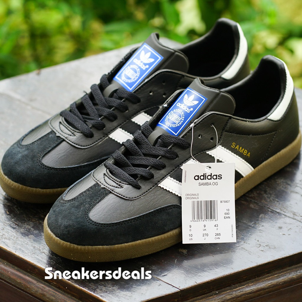 Jual Adidas Samba Black Hitam Sepatu Sneakers Pria Casual | Shopee ...