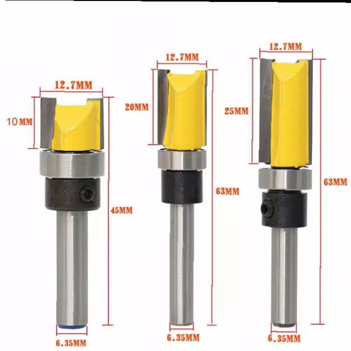 Jual Pattern Router Bits Milling Cutter bottom cleaning mata profil ...