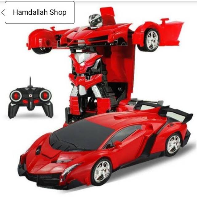 Jual Mainan Mobil anak Remot Kontrol Jadi Robot [COD] RC Mobil Robot R ...