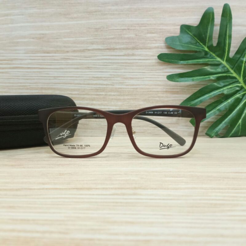 Jual Frame kacamata Dugo D-3909 coklat doff- kacamata korea | Shopee ...