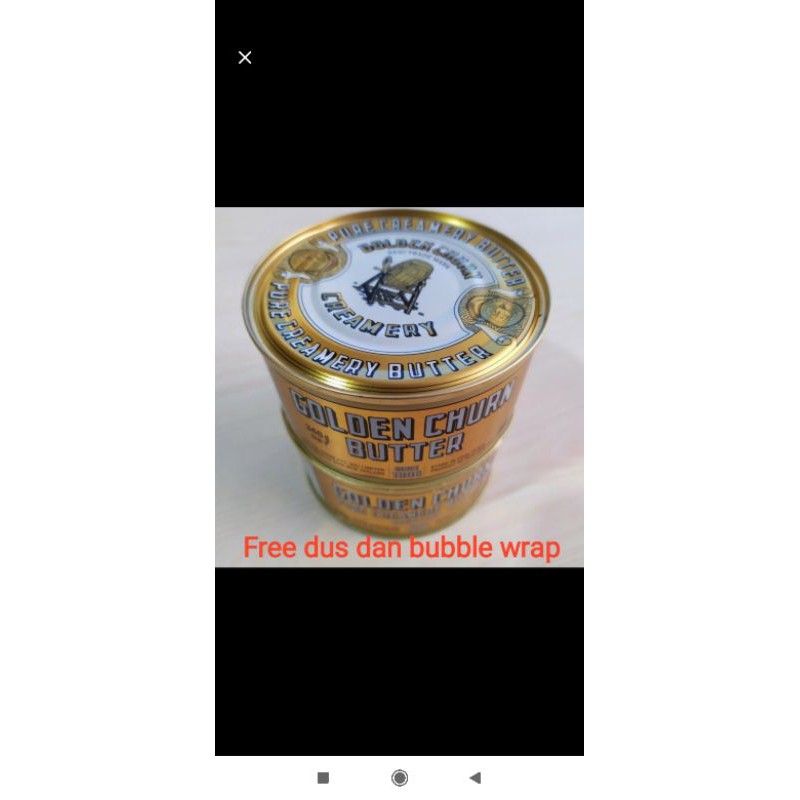 Jual butter /mentega golden churn / cap tong 340 gr / 340gr | Shopee ...