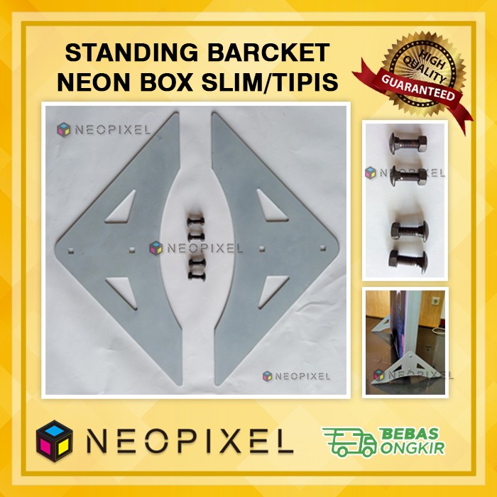 Jual Standing Bracket Untuk Neon box Slim / Tipis | Shopee Indonesia