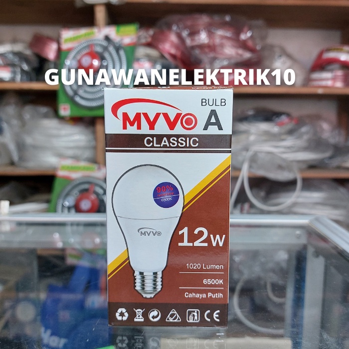 Jual LAMPU LED MYVO CLASSIC 12W, LAMPU MYVO 12 WATT, BERGARANSI 1 TAHUN ...