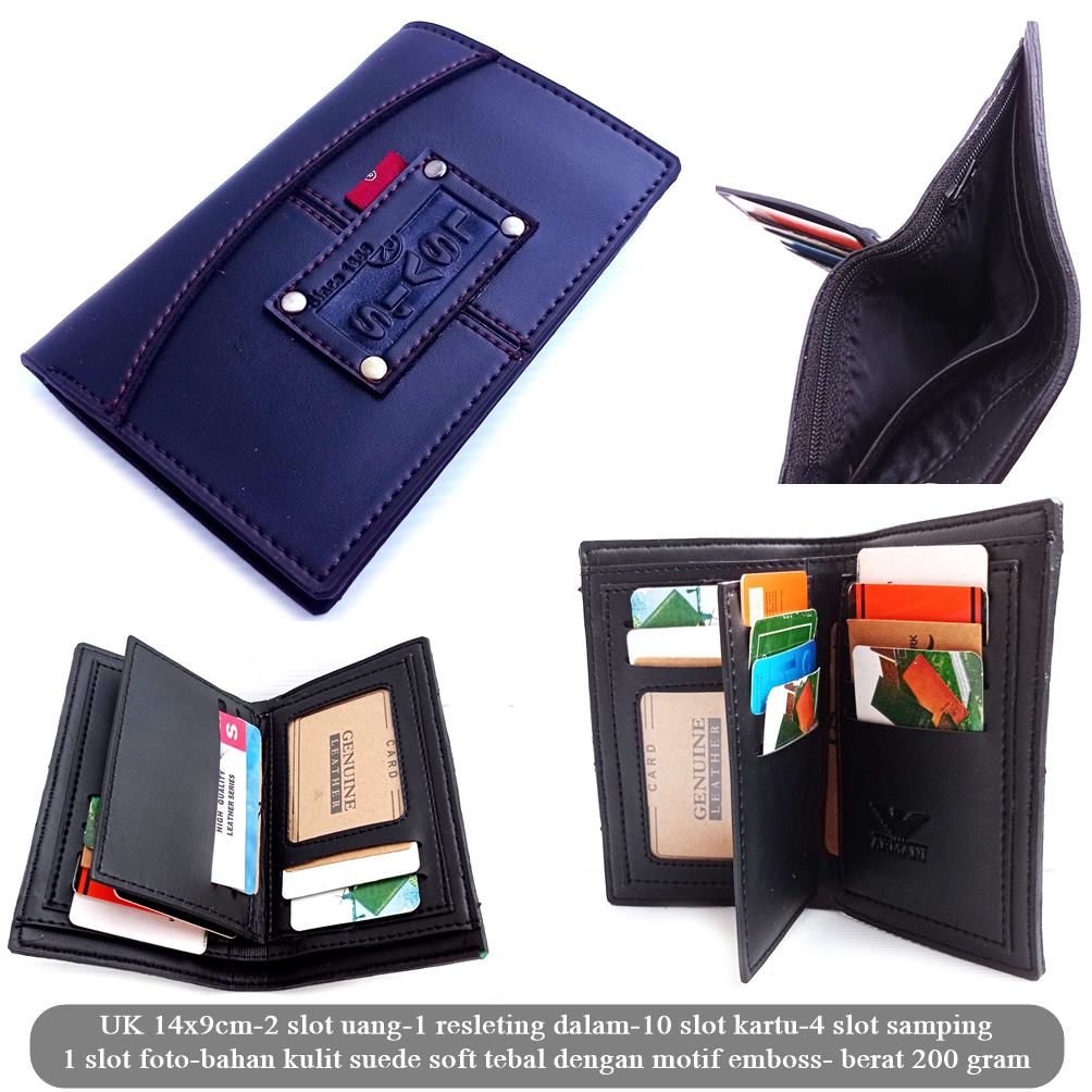 Jual Dompet Pria Import vl soft stand square dark grey | Shopee Indonesia