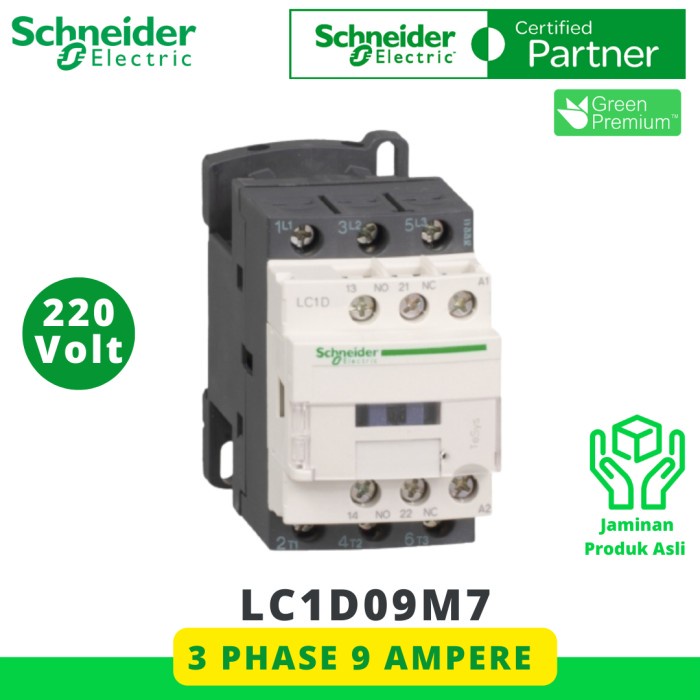 Jual Kontaktor 3P 25A 3 Phase 25 Ampere Lc1D09M7 Ori Contactor Schneider | Shopee Indonesia