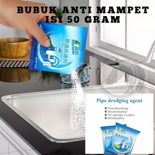 Jual SERBUK BUBUK ANTI SUMBAT PIPA PEMBERSIH SALURAN AIR TOILET ...