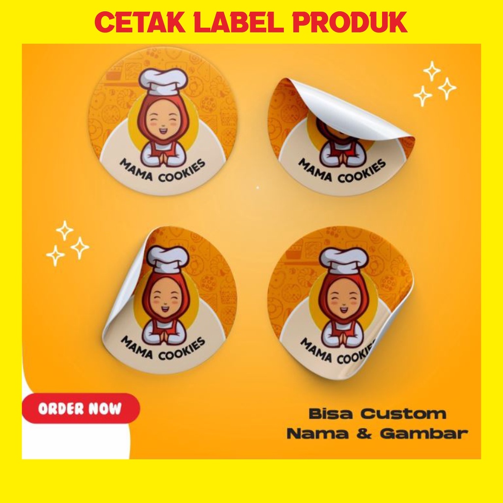 Jual Stiker Label Snack Cetak Label Produk Desain Label Olshop | Shopee ...