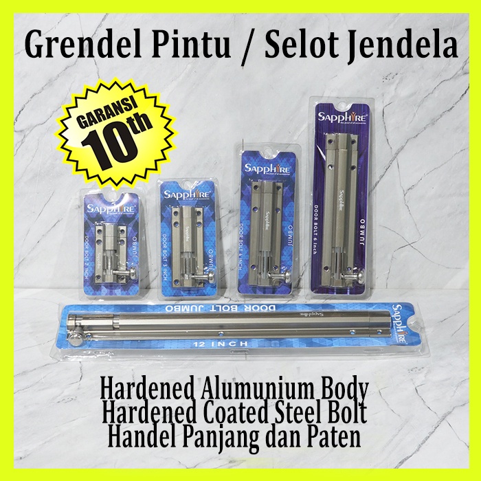 Jual Grendel Pintu Slot Besar Selot Jendela Kunci Kamar Alumunium door ...