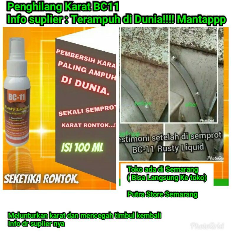 Jual Penghilang karat Besi Motor Mobil Terampuh di Dunia 100ml Pembersih Karat Super Rusty ...