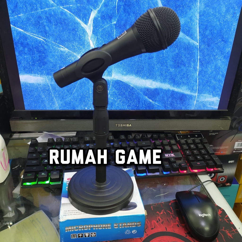 Jual Microphone Stand Meja Mic Karaoke - Dudukan Mic | Shopee Indonesia