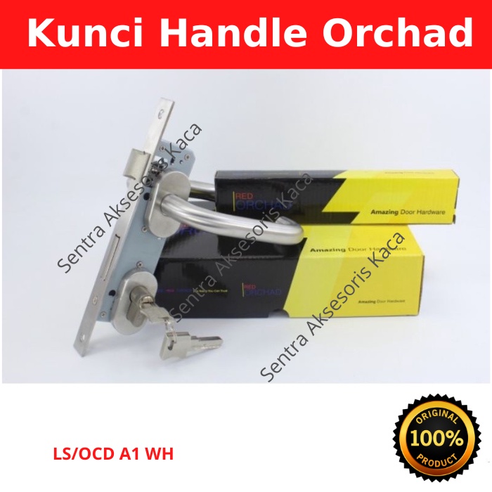 Jual Handle Pintu Alumunium/Kunci Handle Red Orchad - LS OCD A1(WH/BA ...