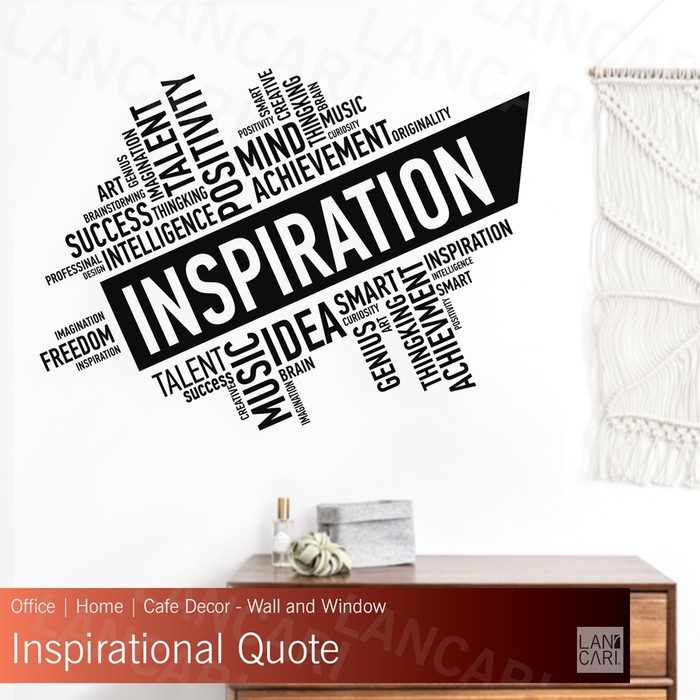 Jual Sticker Cutting Motivasi Inspiration dinding kaca Quote Wall ...