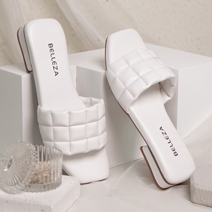 Jual BELLEZA MALL - Sandal Heels CORRY White | sendal hak tahu wanita ...