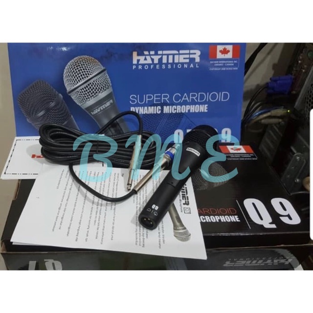 Jual MICROPHONE HAYMER Q9 MIC KABEL VOCAL SUPER CARDIOID ORIGINAL ...