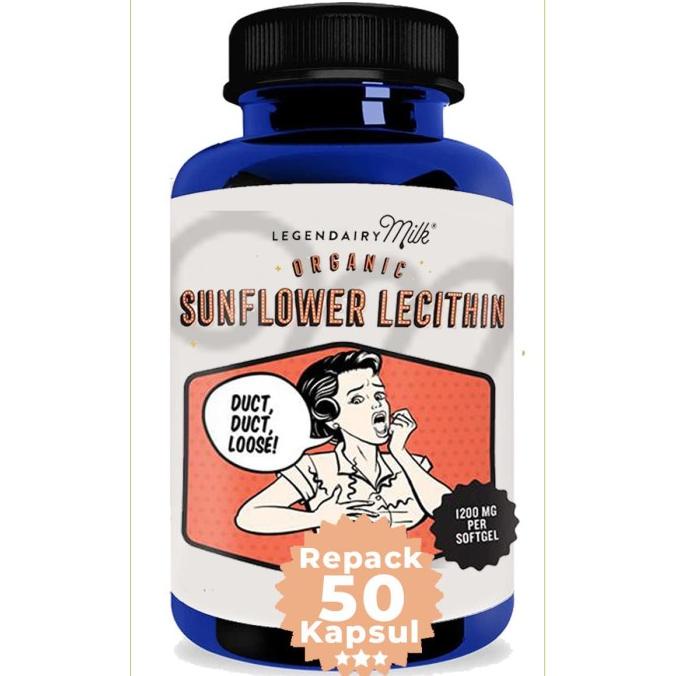 Jual Legendairy Milk Sunflower Lecithin Organik REPACK 30, 50 Kapsul ...