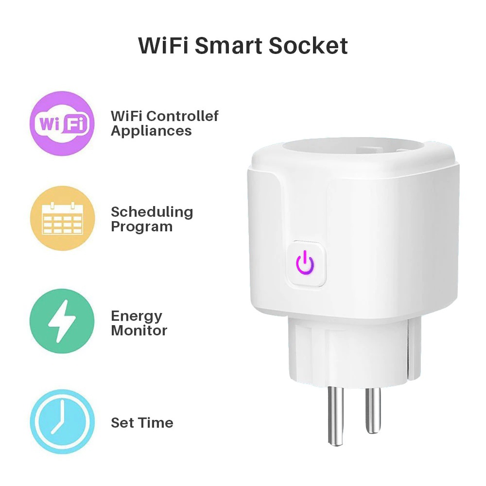 Jual Colokan Listrik Steker Stop Kontak Wireless Wifi Control Watt KWh ...