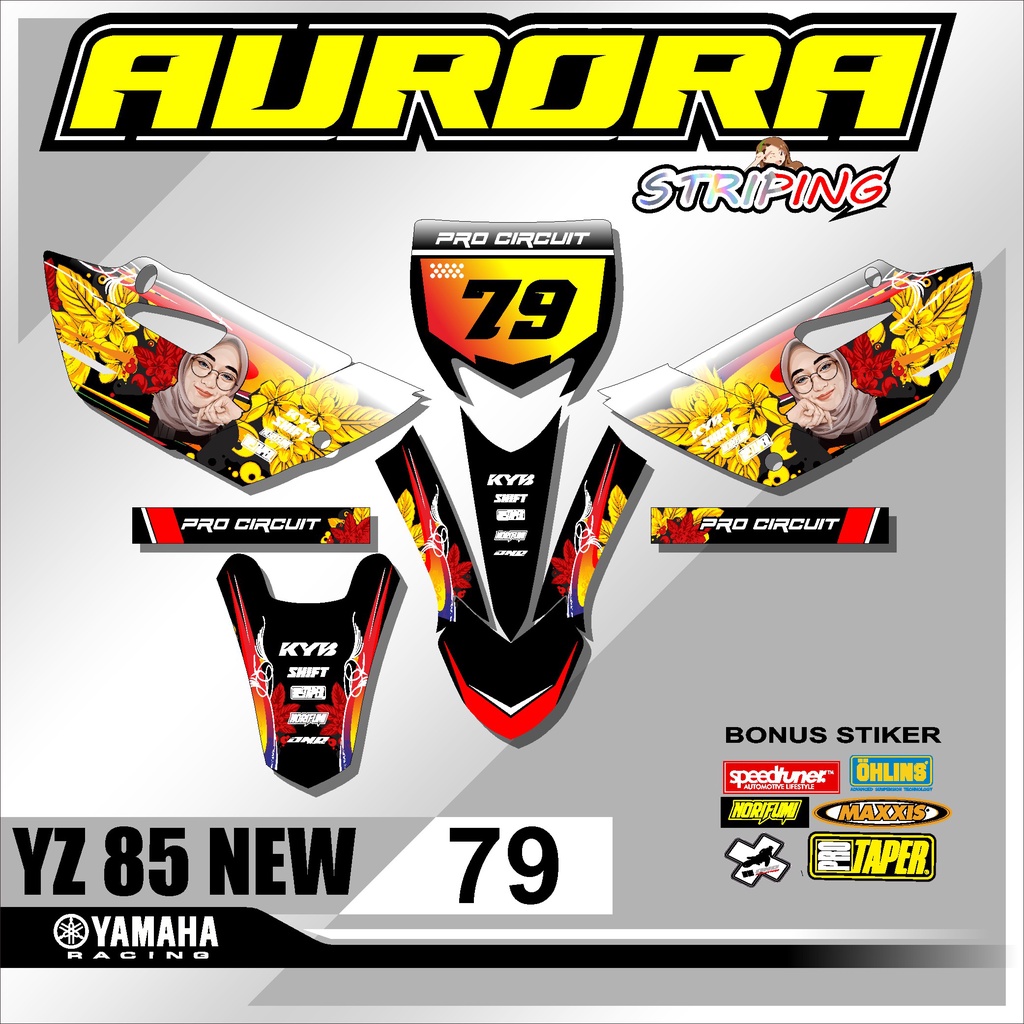 Jual COD Sticker Striping Lis Variasi Trail Bebek Modif YZ NEW 85 ...