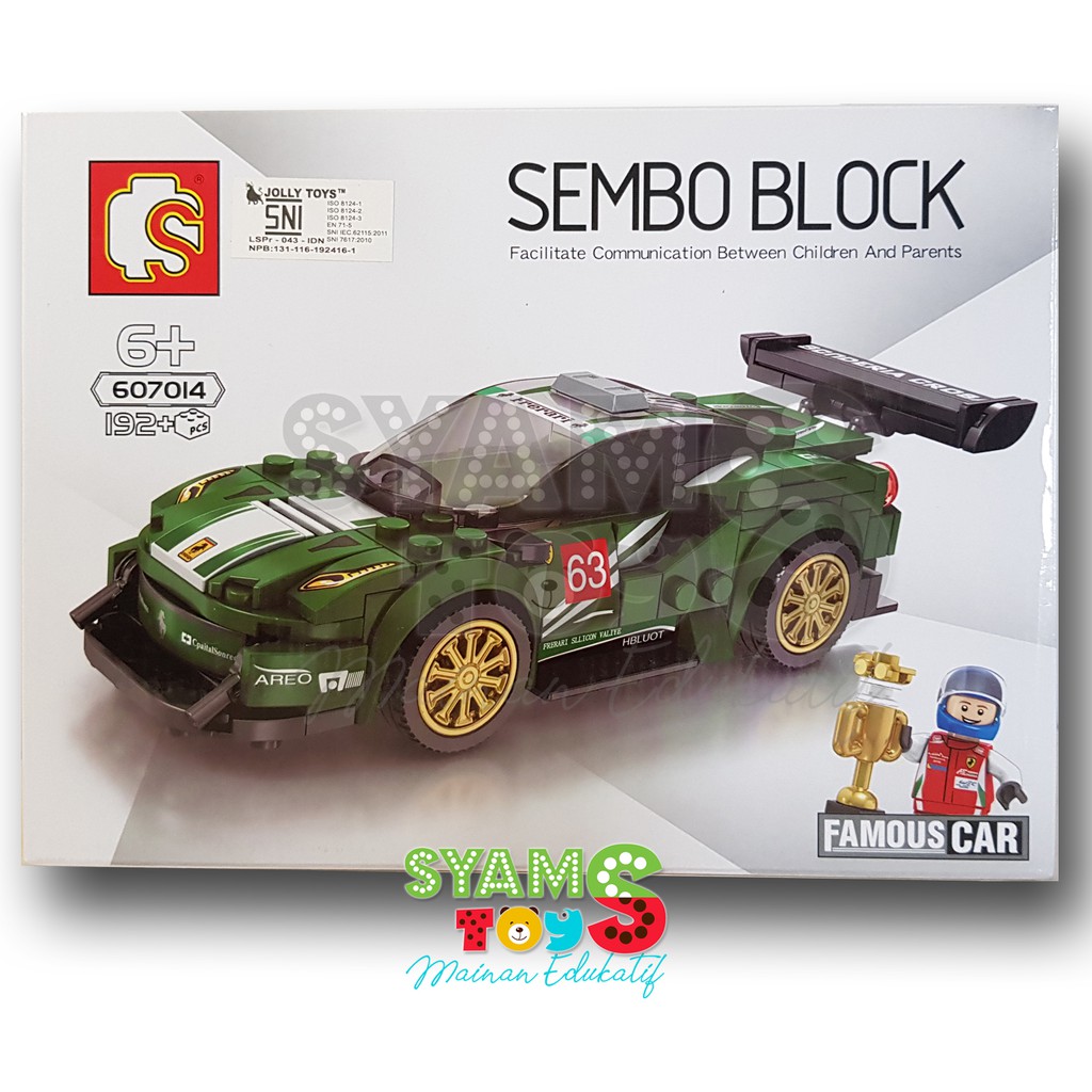 Jual Sembo Famous Car 607014 (192pcs) Brick Block | Shopee Indonesia