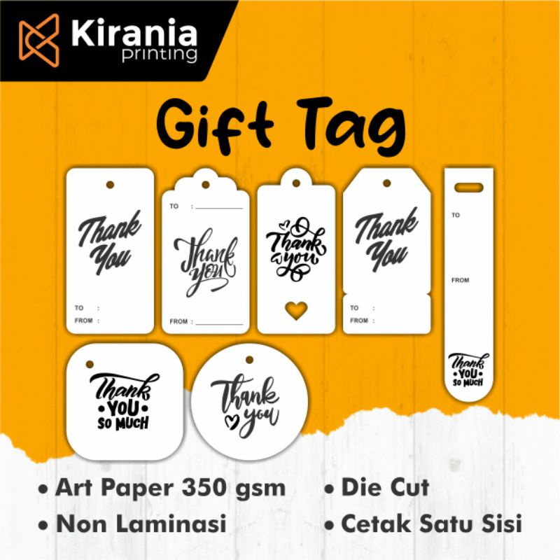 Jual Hang tag thank you / gift tag thank you / untuk hampers parcel ...