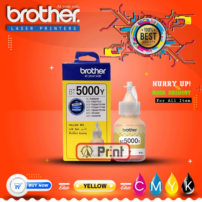 Jual Tinta printer brother bt5000 YELLOW DCP T710W DCP T300 DCP-T310 ...