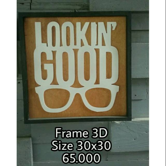Jual Frame kayu 3D looking good | Shopee Indonesia