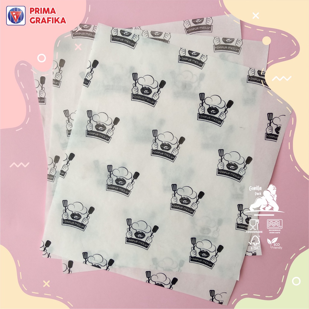 Jual CUSTOM Kertas Roti 16 x 48 Foodgrade - Wrap Paper / Kertas Bungkus ...