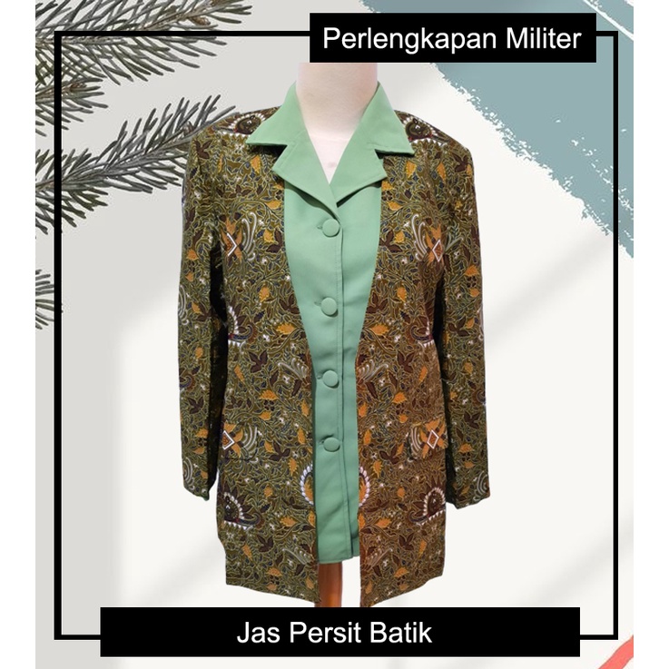 Jual Blazer Persit Batik jas batik persit jas psu batik persit | Shopee ...