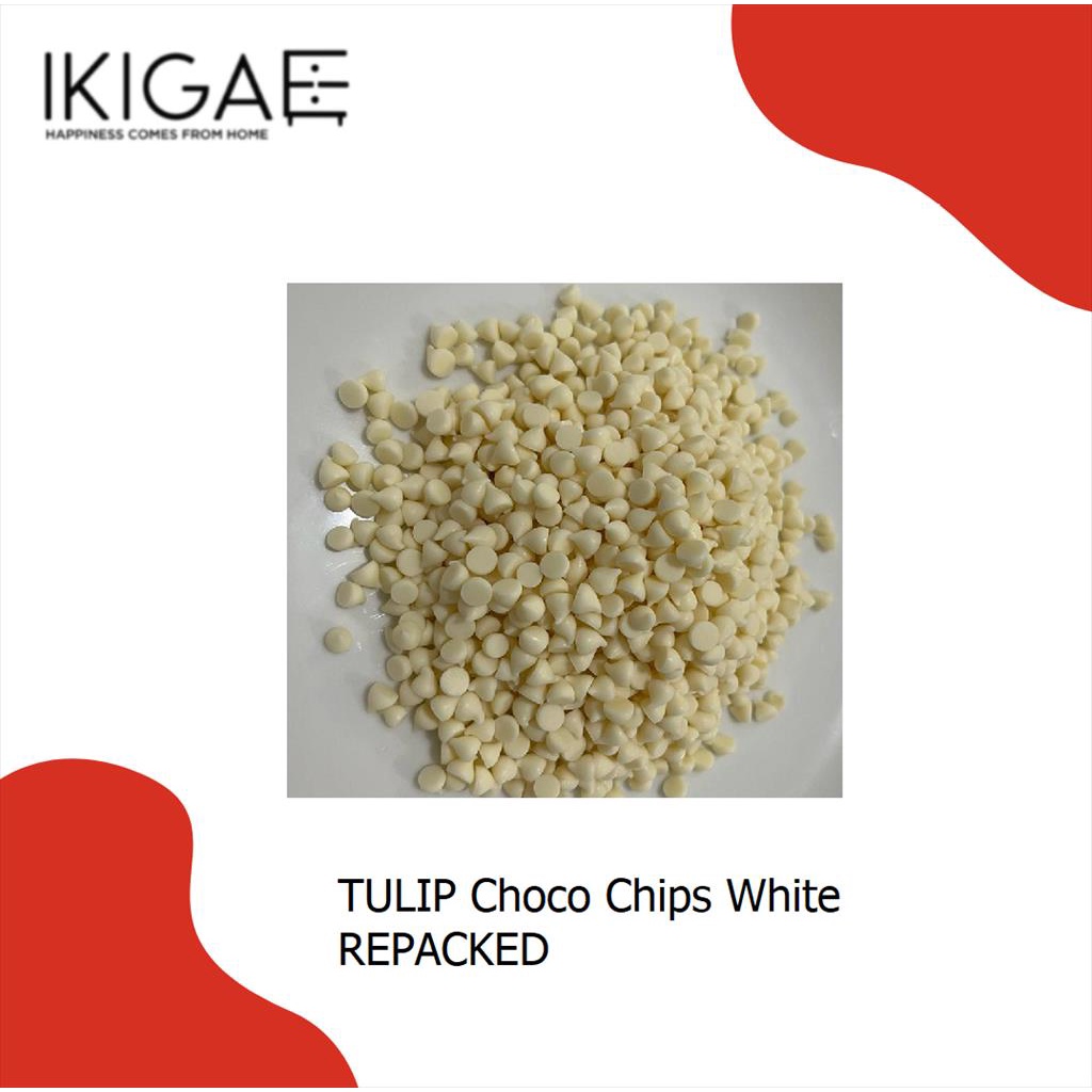 Jual TULIP CHOCO CHIPS WHITE / COKELAT COMPOUND CHIPS PUTIH REPACKED ...