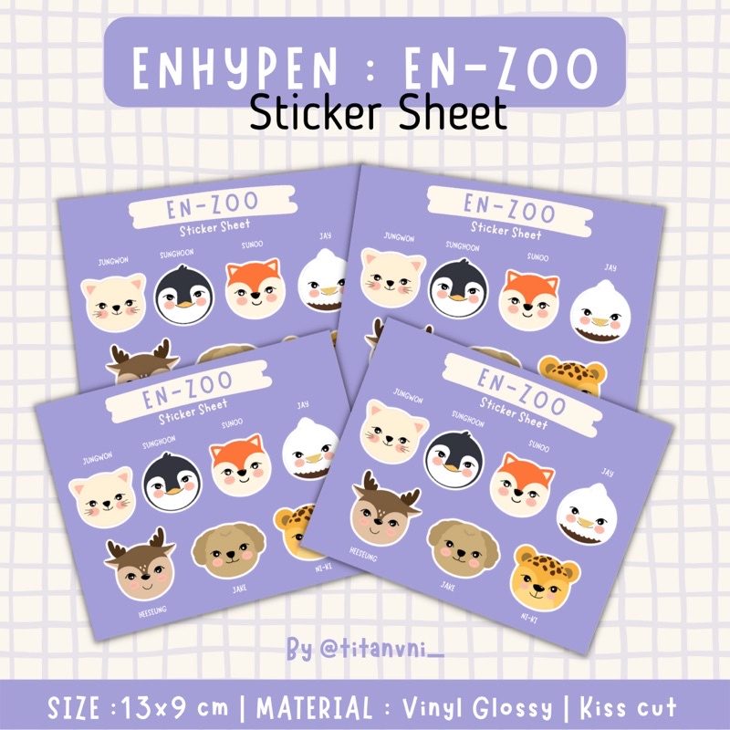 Jual ENHYPEN : EN-ZOO Sticker Sheet | Shopee Indonesia