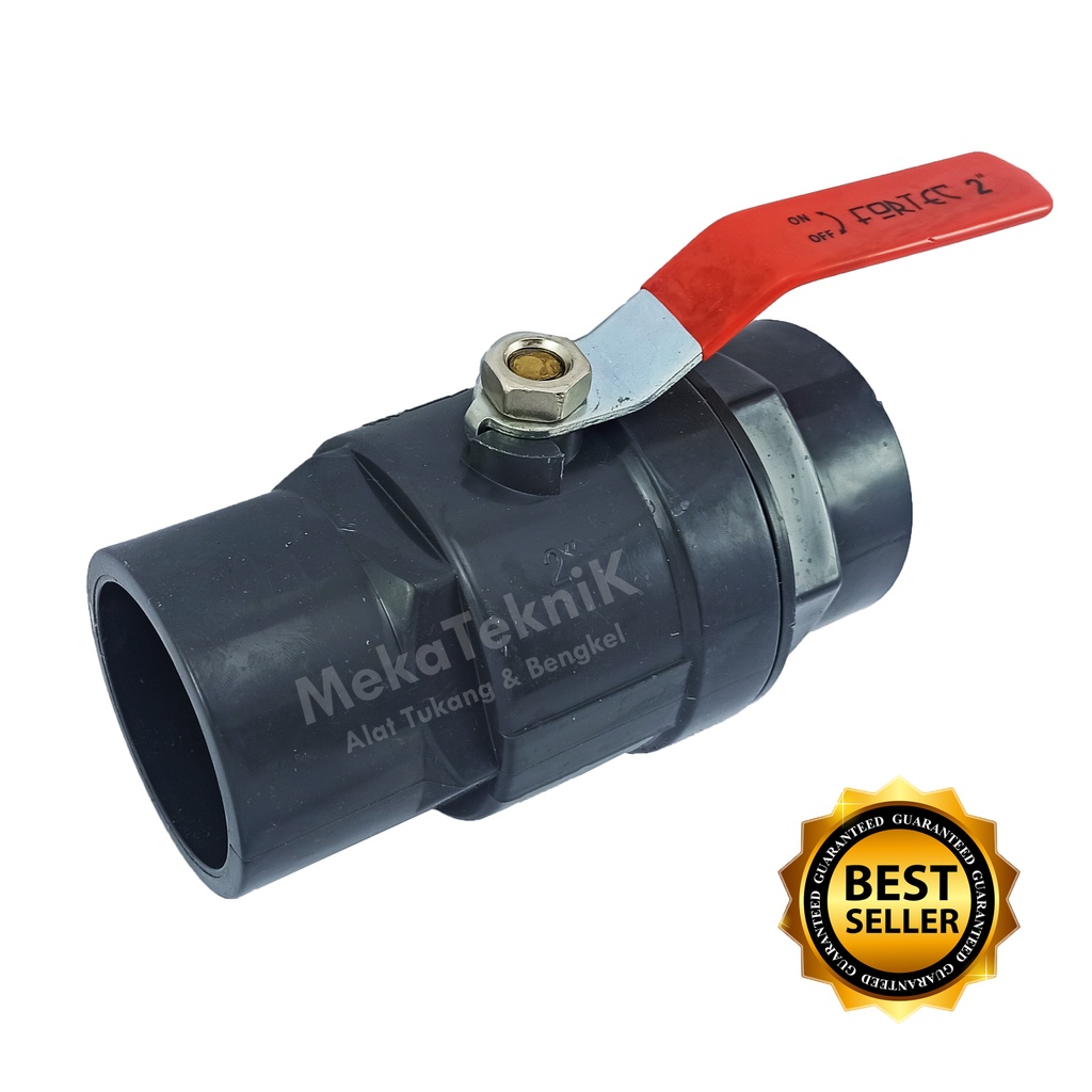 Jual BALL VALVE PVC GAGANG PLAT 2" FORTEC / STOP KRAN / BALLVALVE PVC PLASTIK 2 INCH | Shopee ...