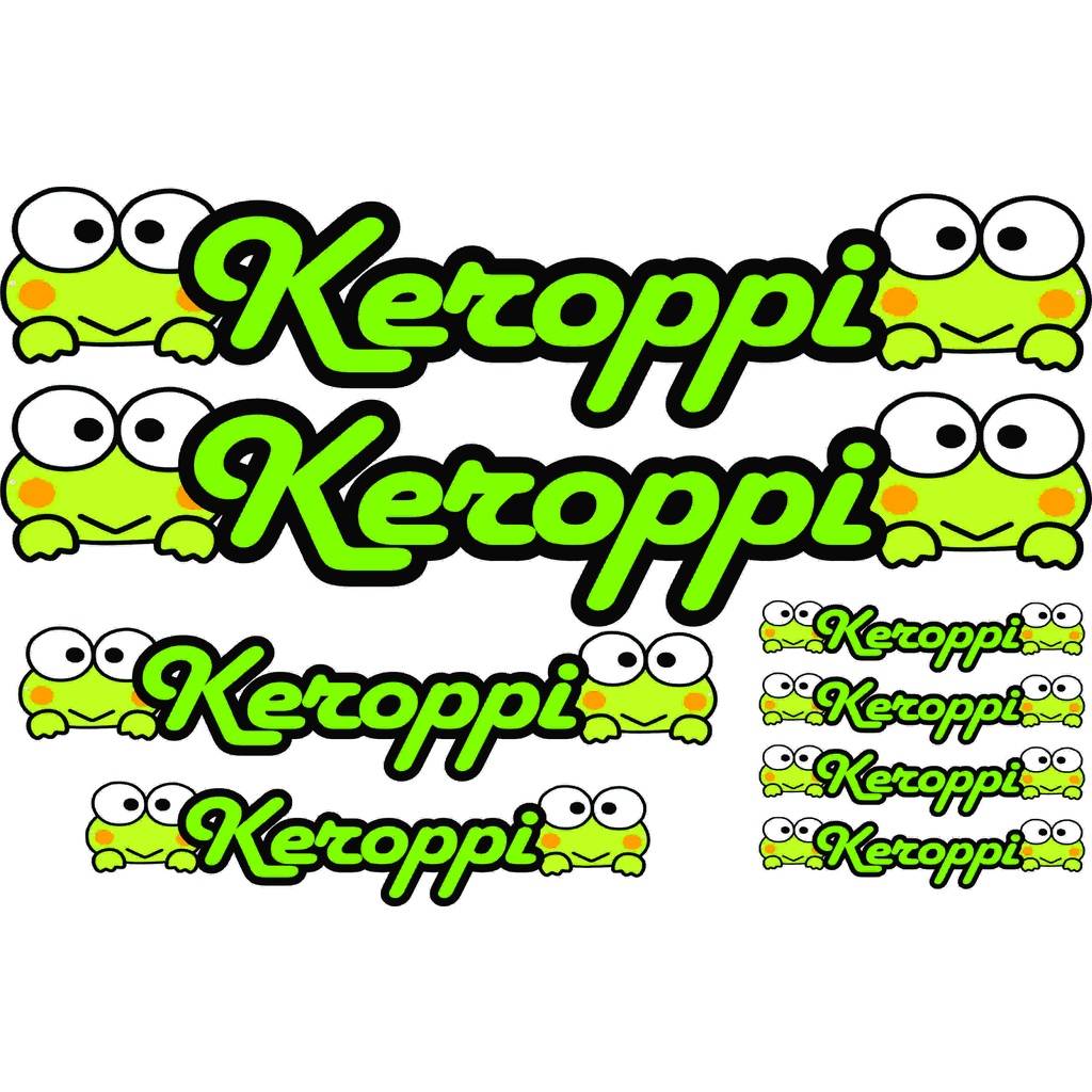 Jual KEROPPI Teks LOGO Sticker Dinding mix Size Vinyl Waterproof ...