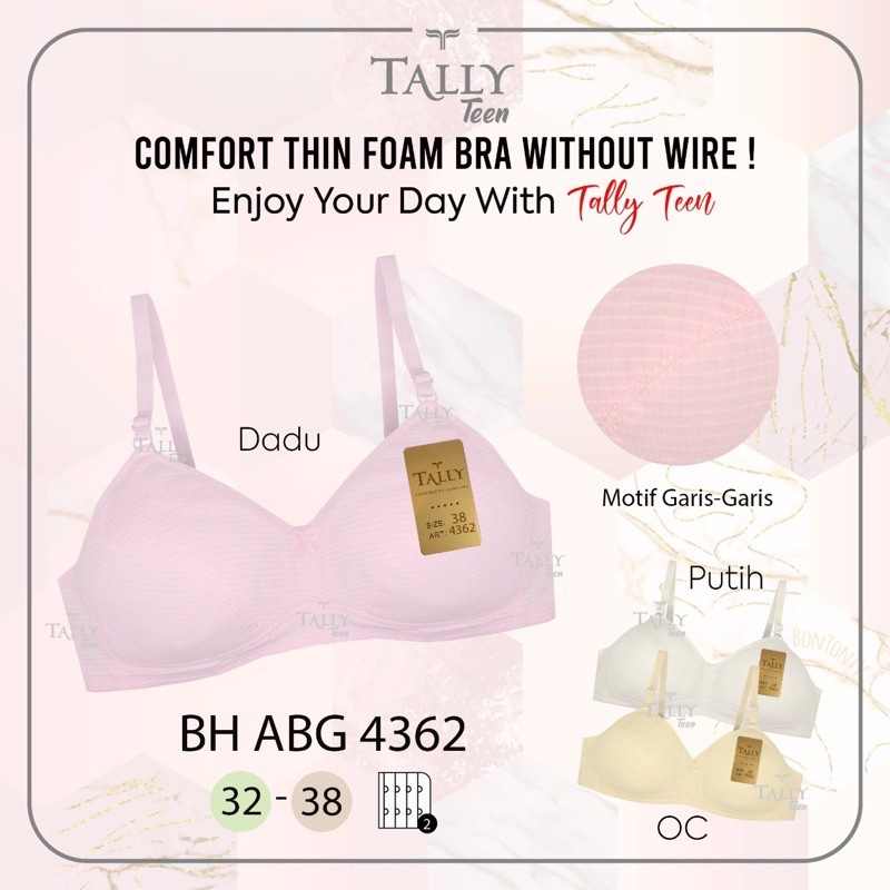 Jual TALLY BRA BH REMAJA ABG 4362 I BUSA TIPIS I TANPA KAWAT I SIZE 32 ...