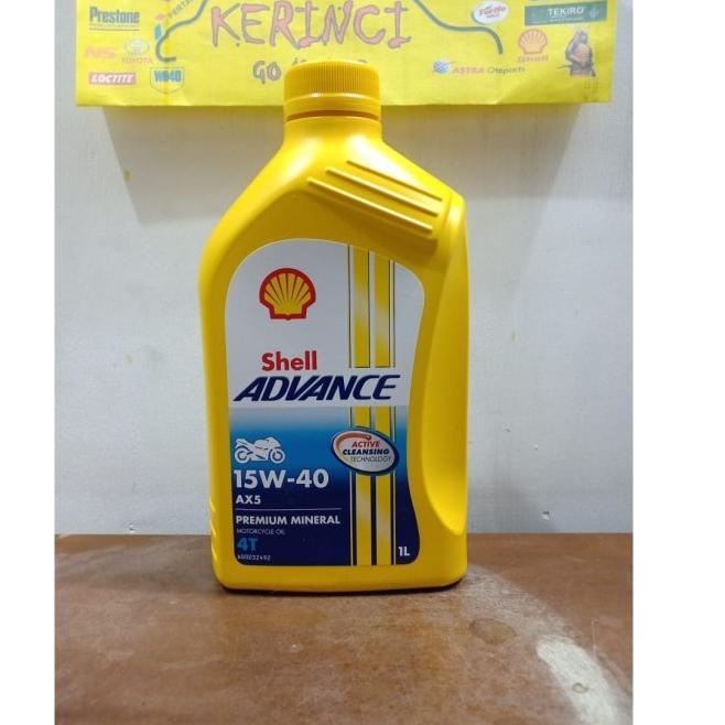 Jual OLI SHELL ADVANCE 15W-40 AX5 1L - OLI MOTOR SHELL AX5 | Shopee ...