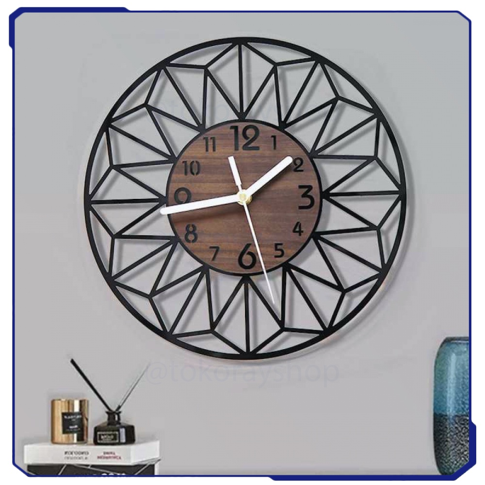 Jual Jam Dinding Bulat Quartz Model Eropa Rustic Vintage 30CM T3DFG ...