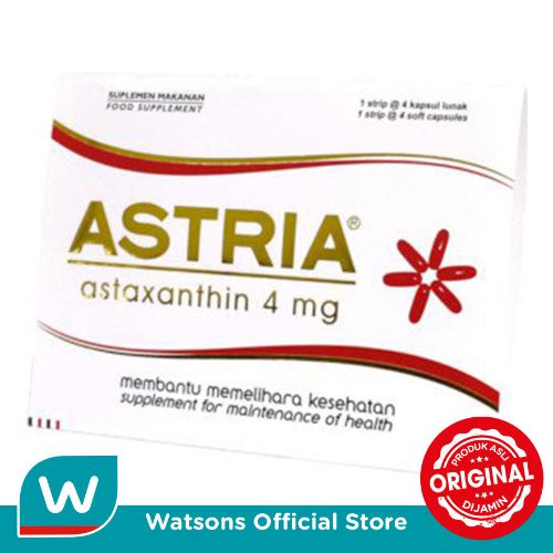 Jual Astria Astaxanthin 4mg 1 Strip @ 4 Soft Capsules | Shopee Indonesia