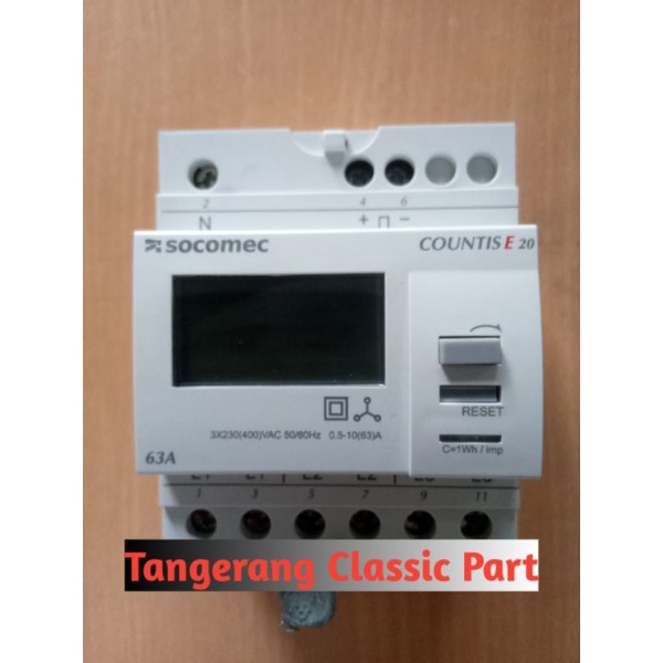 Jual KWH METER 3 PHASE DIRECT 63A SINGLE TARIF COUNTIS E20 SOCOMEC ORIGINAL | Shopee Indonesia